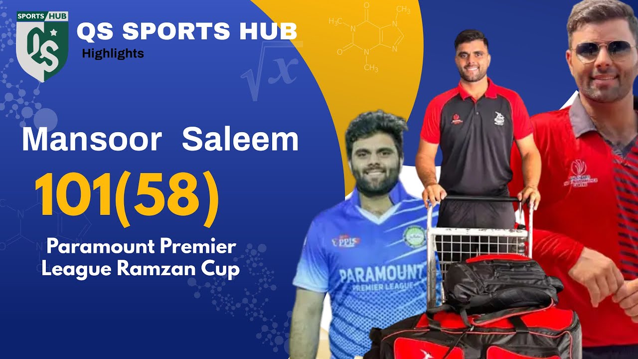 Mansoor Saleem 58 Balls 101 Runs what a inning in Final Match ...