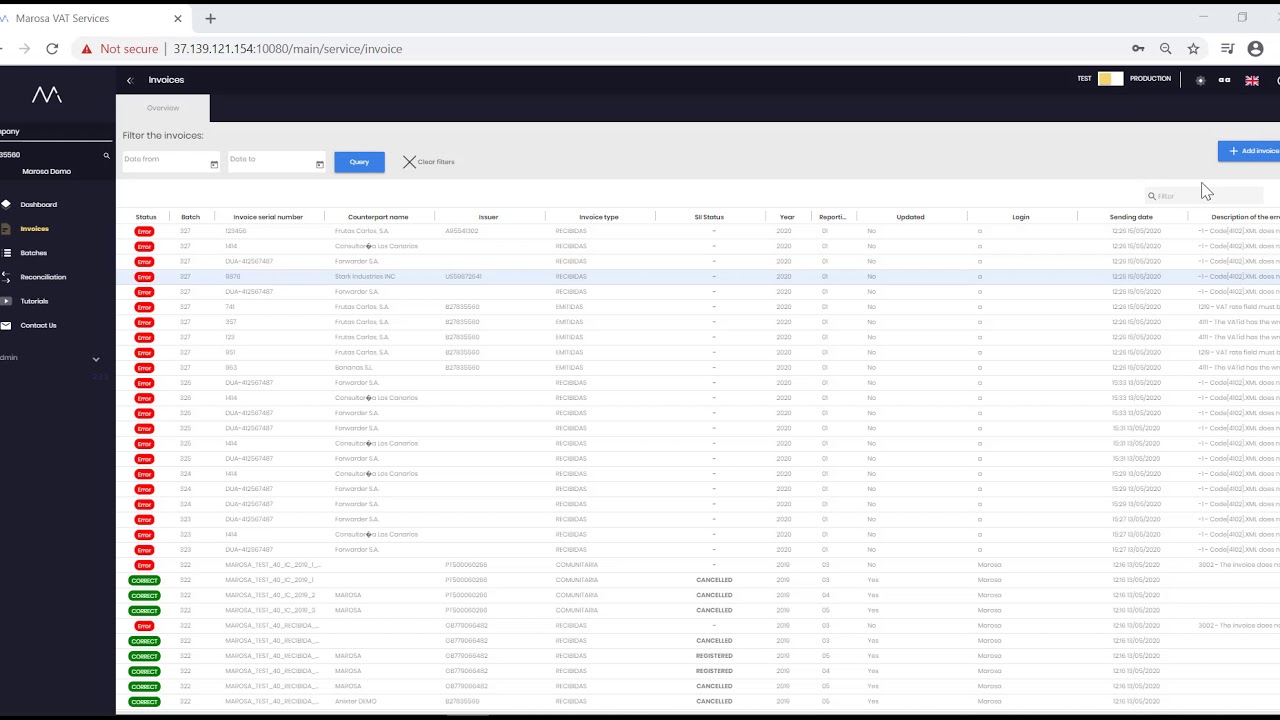 How to edit invoices and Review with Marosa SII Tool - YouTube