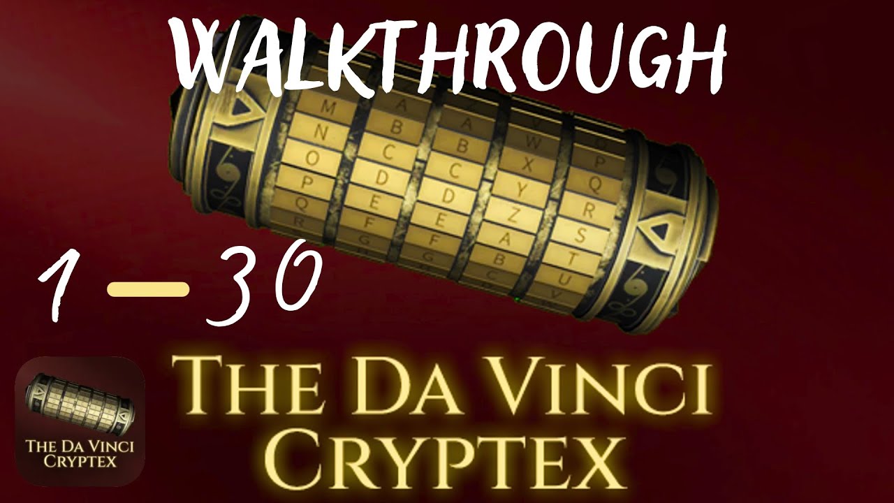 The Da Vinci Cryptex Levels 1-30 - Full Game Walkthrough ♥ - YouTube