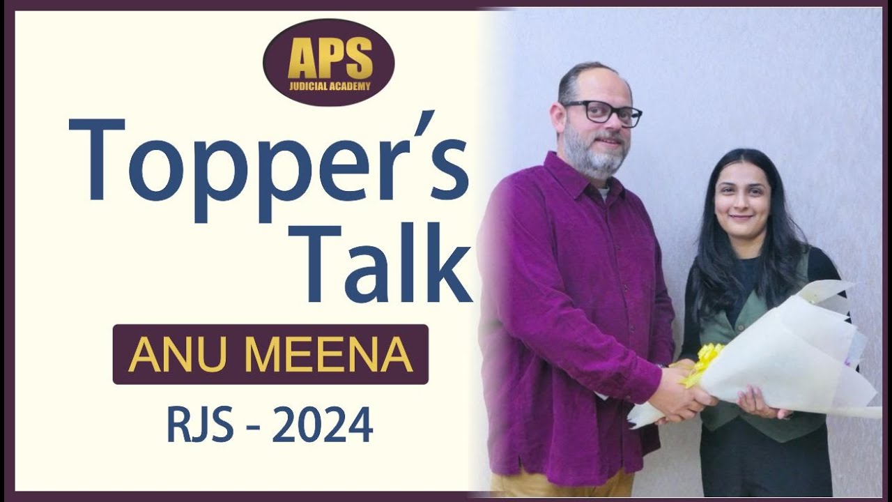 Topper's Talk with Anu Meena | RJS 2024 | Success Story - YouTube