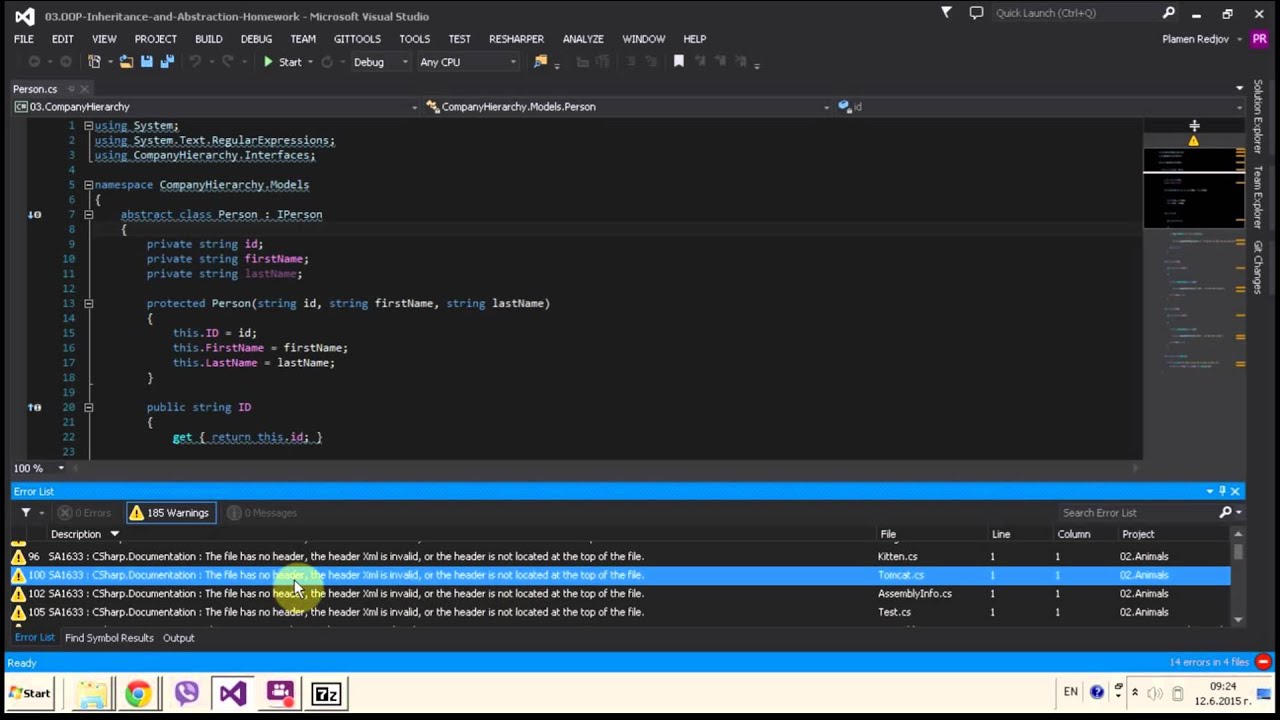 StyleCop & Re#9.1 - YouTube