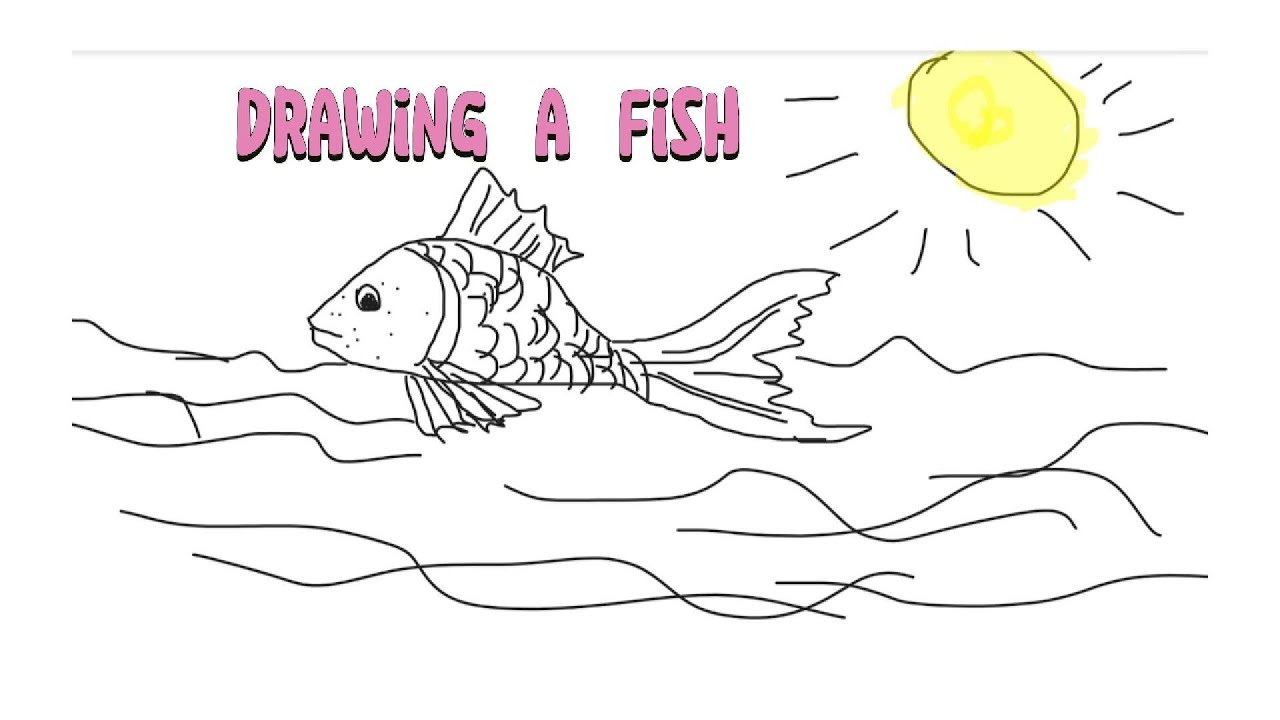 How to simply draw a fish. You are gonna miss it if you skip the video ...
