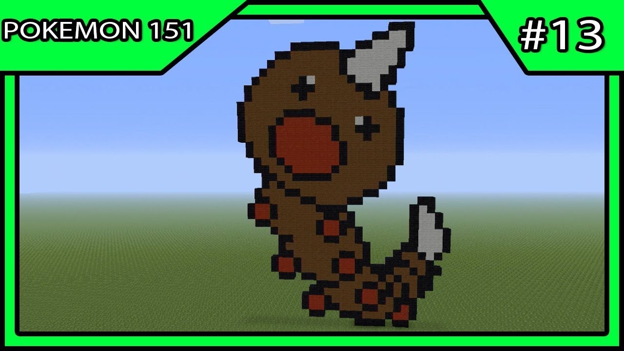 Minecraft Tutorial: Pokemon Pixel Art Weedle - YouTube