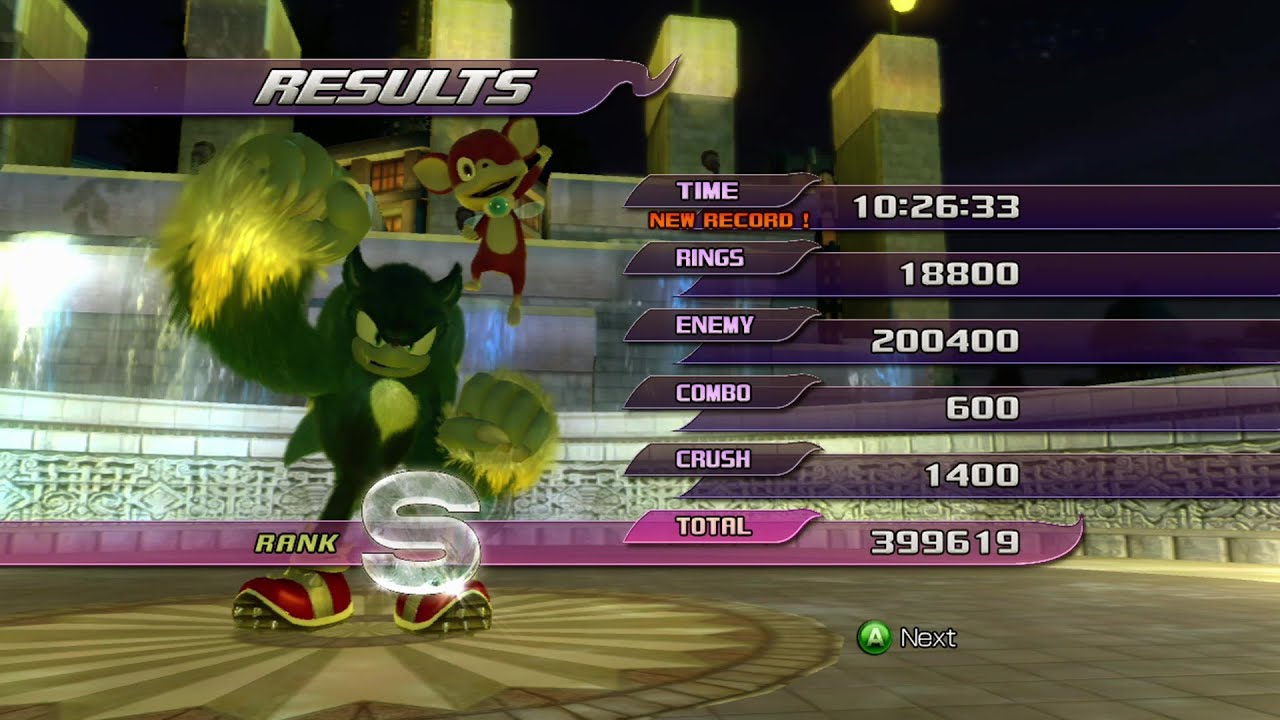 Sonic Unleashed: Empire City Night (Skyscraper Scamper Act 1) {S Rank ...