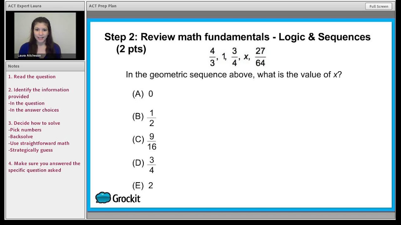 ACT Prep Plan: Week 5 - Math (Sequences) - YouTube