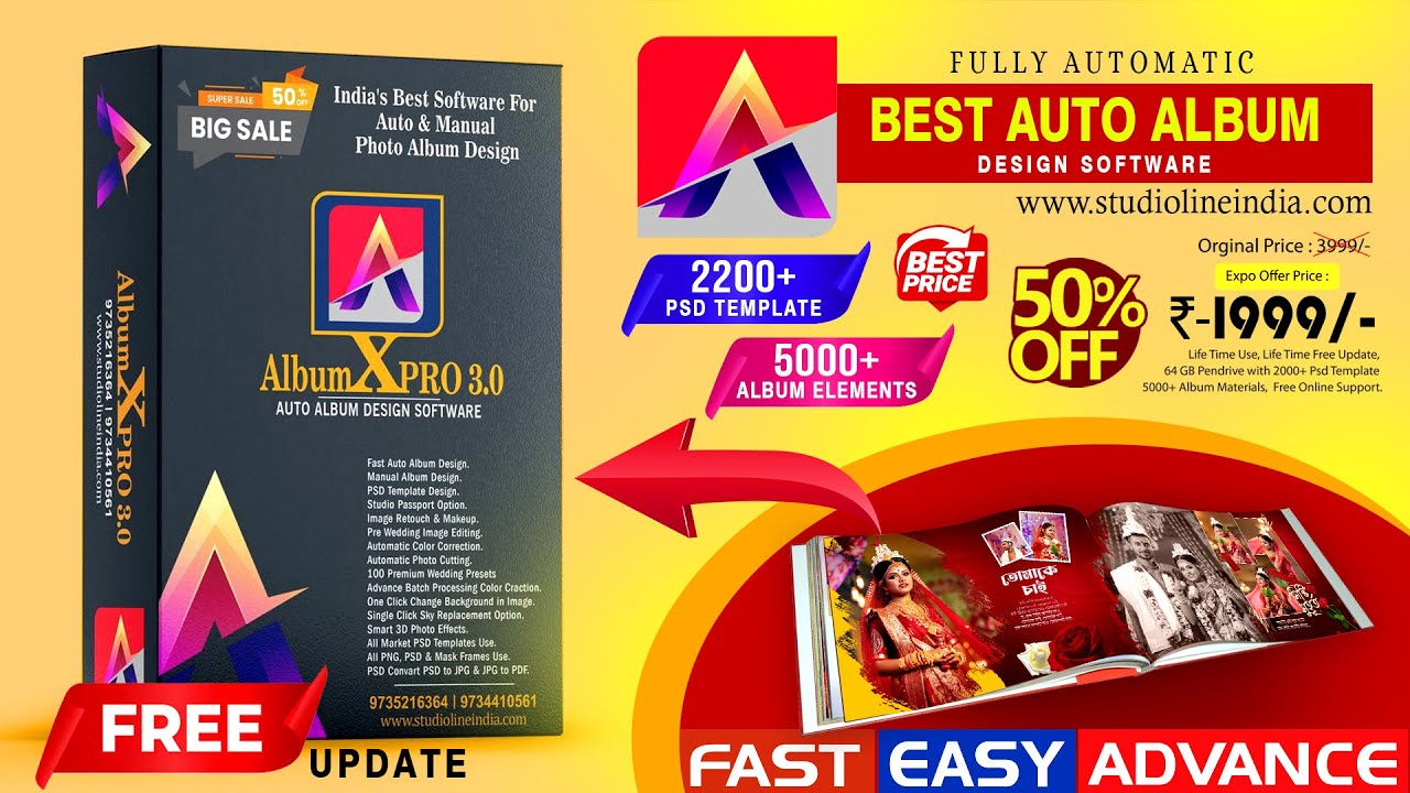 ALBUM X PRO 3.0 _ Best Auto Album Design Software || 9734410561 - YouTube