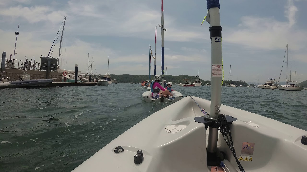On the way to Trio beach on a pico sail boat - YouTube