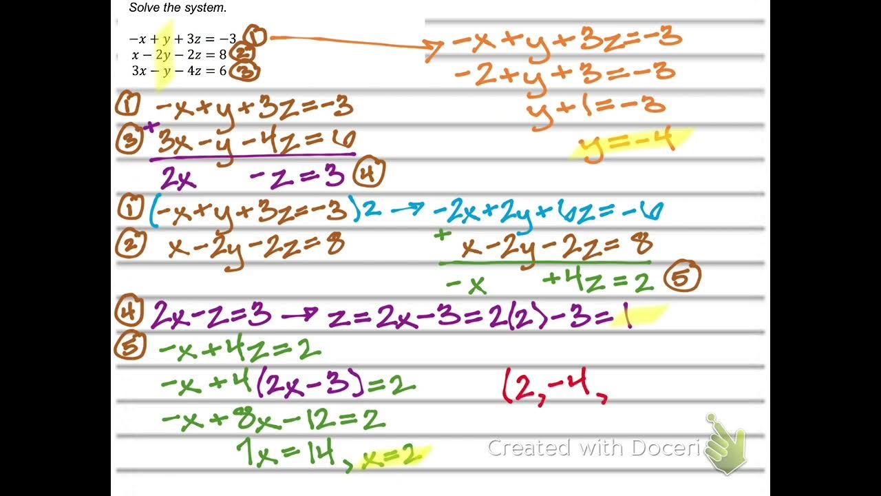 Solving A 3x3 System Of Linear Equations Problem Type 1 Lecture solving-a-3x3-system-of-linear-equations-problem-type-1-lecture