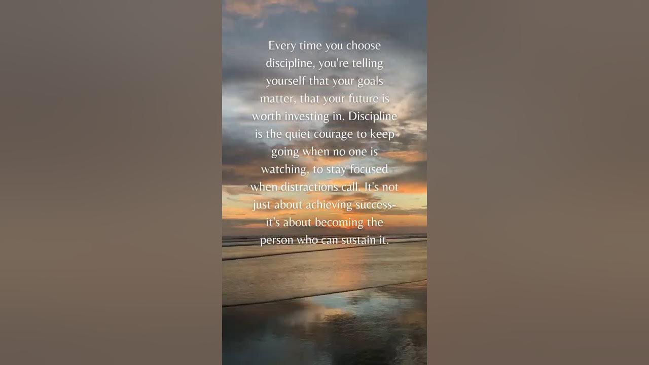 Discipline Shapes Your Future - YouTube