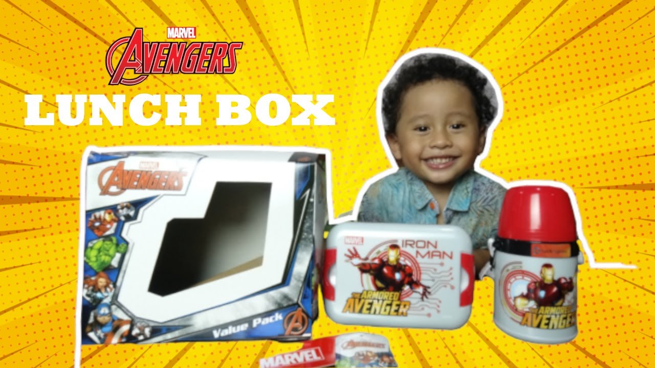 LUNCH BOX AVENGER IRON MAN TEMPAT MAKAN UNTUK ALKHA SEKOLAH - YouTube