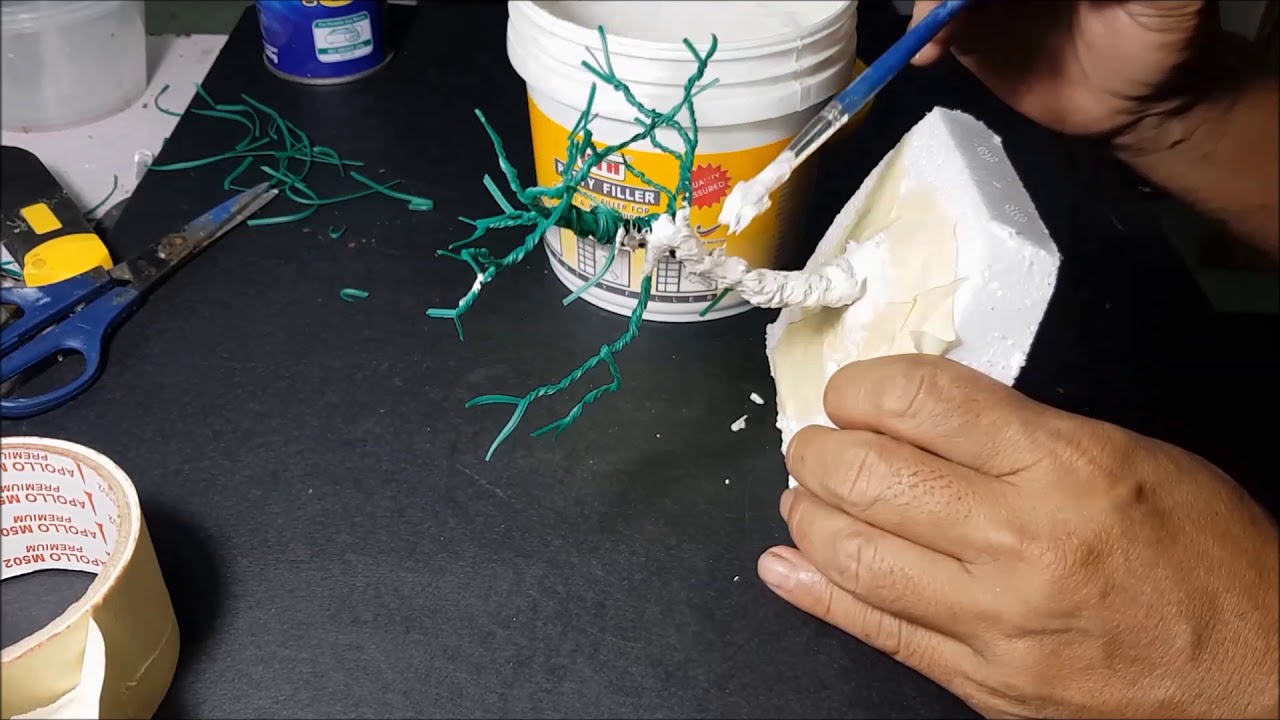 D.I.Y tree from sponge and wire-Diorama - YouTube
