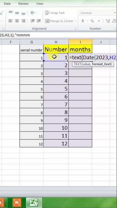 Excel Trick!!Convert Month Numbers Into Month Name In Excel .#shorts #excel #exceltutorial #tips ...