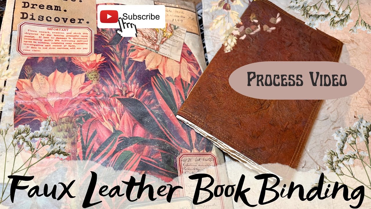 How to Make a Junk Journal Faux Leather Artist Sketch Book - YouTube