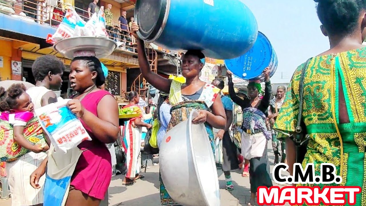 🇬🇭Ghana Vibes: Walking Through Accra Railways To C.M.B Market - YouTube