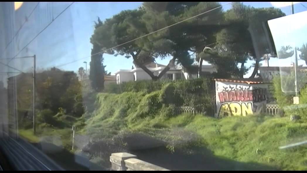 trajet train de Nice Riquier à Cagnes sur Mer - YouTube