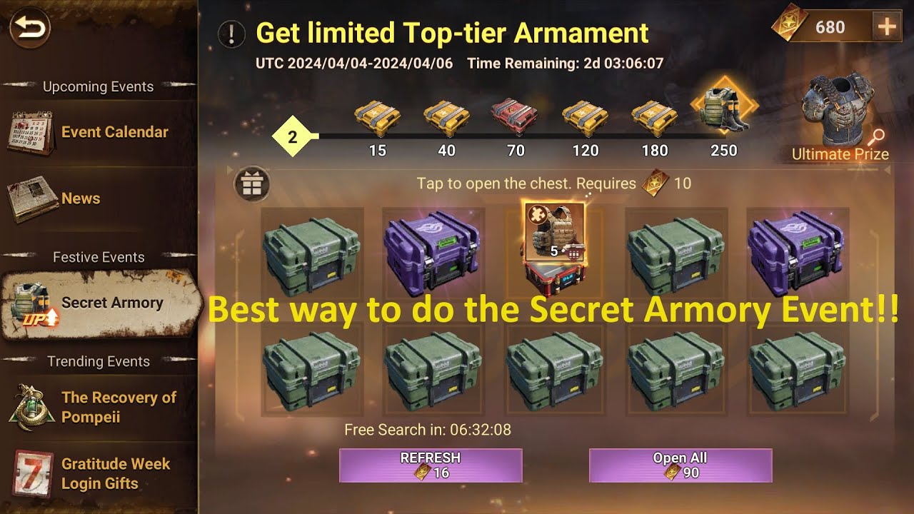 Best way to do the Secret Armory Event| Doomsday: Last Survivors - YouTube