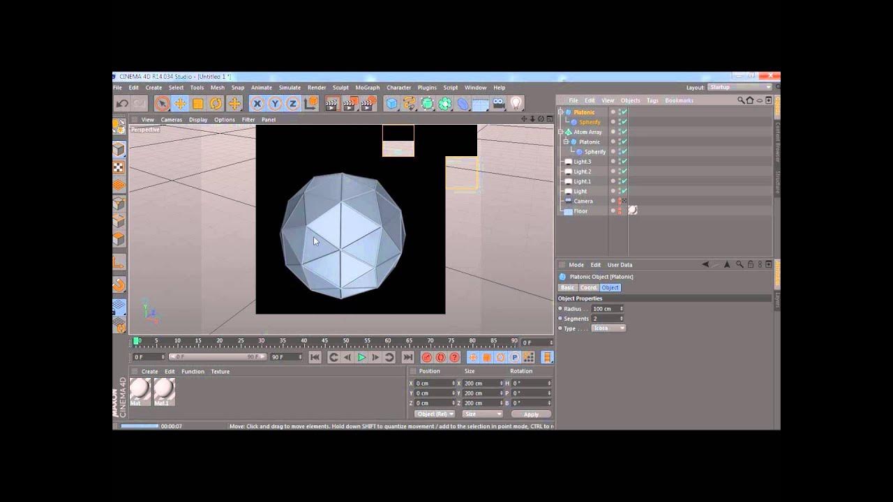Cinema 4D Tutorial - Platonic + Spherify + Atom Array - YouTube