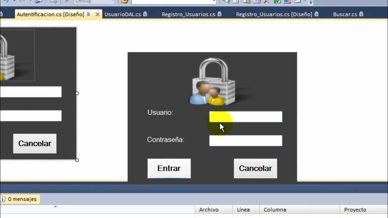 CREAR LOGIN Y REGISTRO DE USUARIOS EN C# Y SQL SERVER (ENCRIPTACION) 2 ...