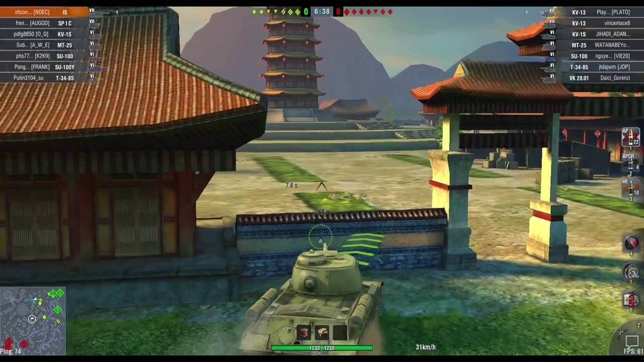 WoT Blitz: IS with 100mm gun || first class || Lost Temple - YouTube