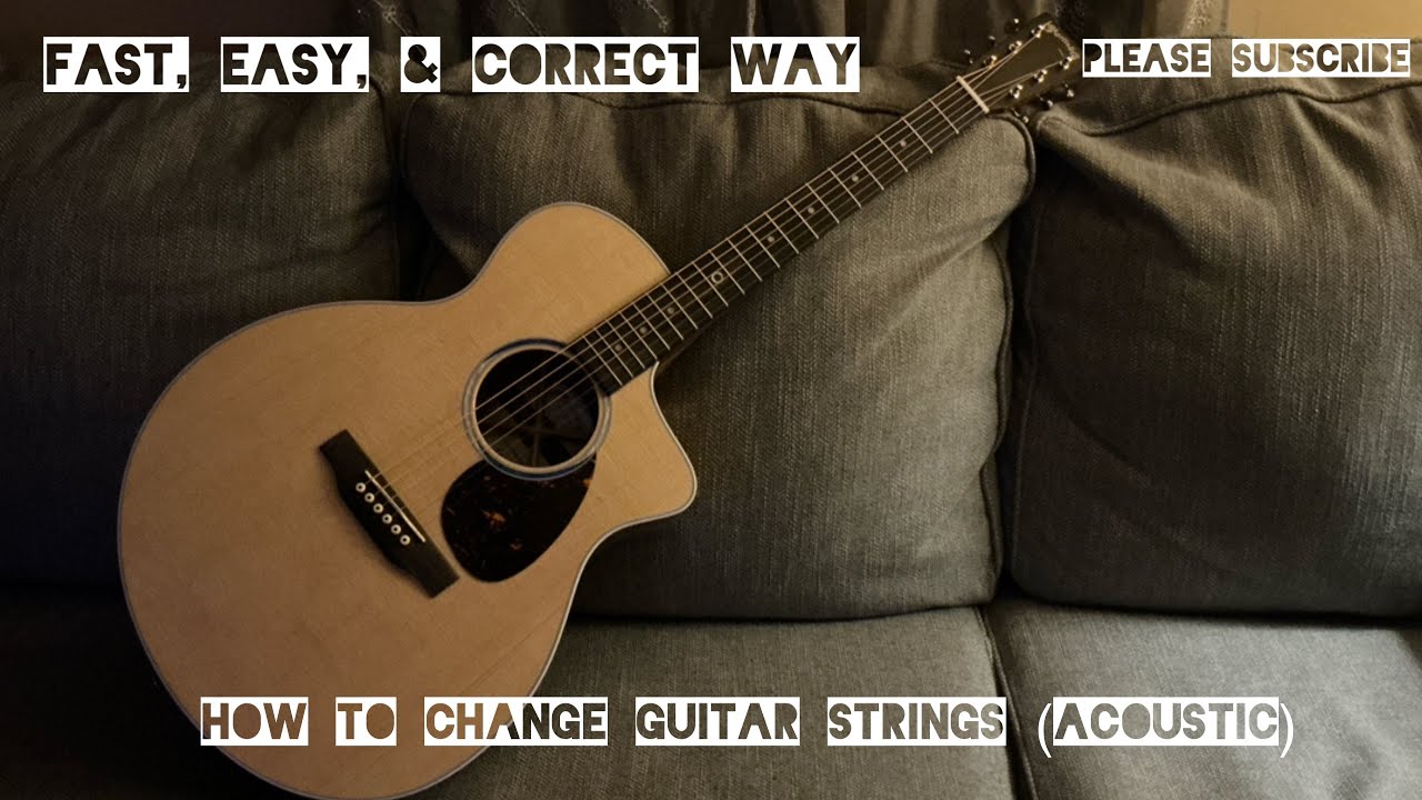 How To Change Guitar Strings (acoustic) - YouTube