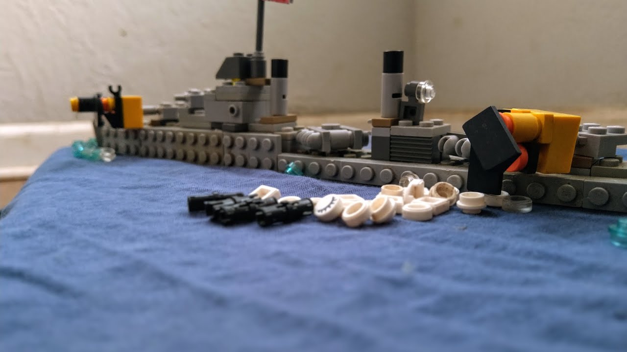 Lego K.M.S Leberecht Mass - German WWII Destroyer - YouTube