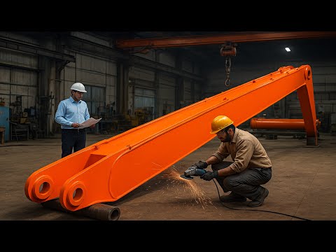 Amazing Manufacturing processes of Excavator Machine Main boom ...