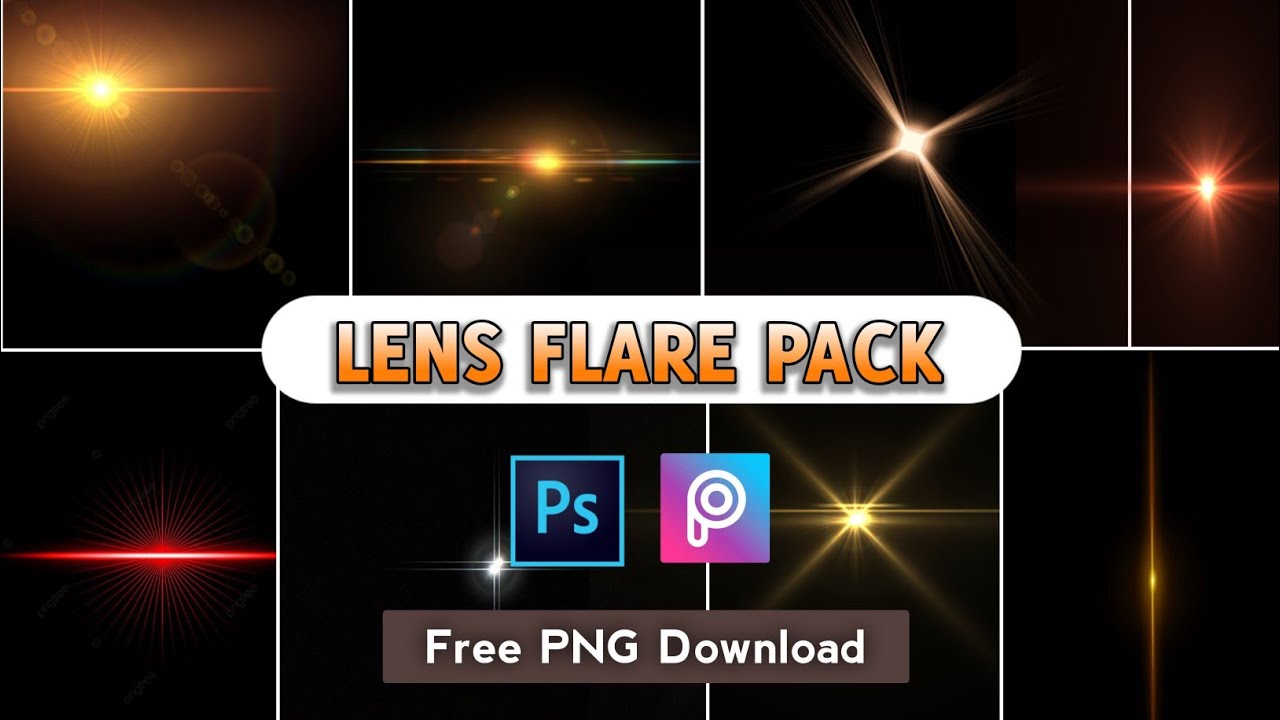 New Lens Flare Pack || Free lens flare download || without password ...