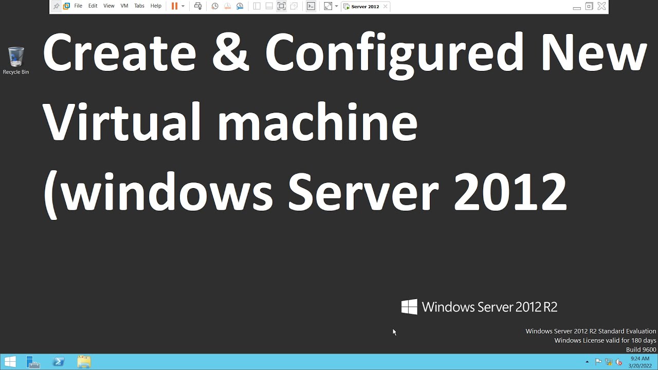 Create and configured new virtual machine (windows Server 2012 )in ...