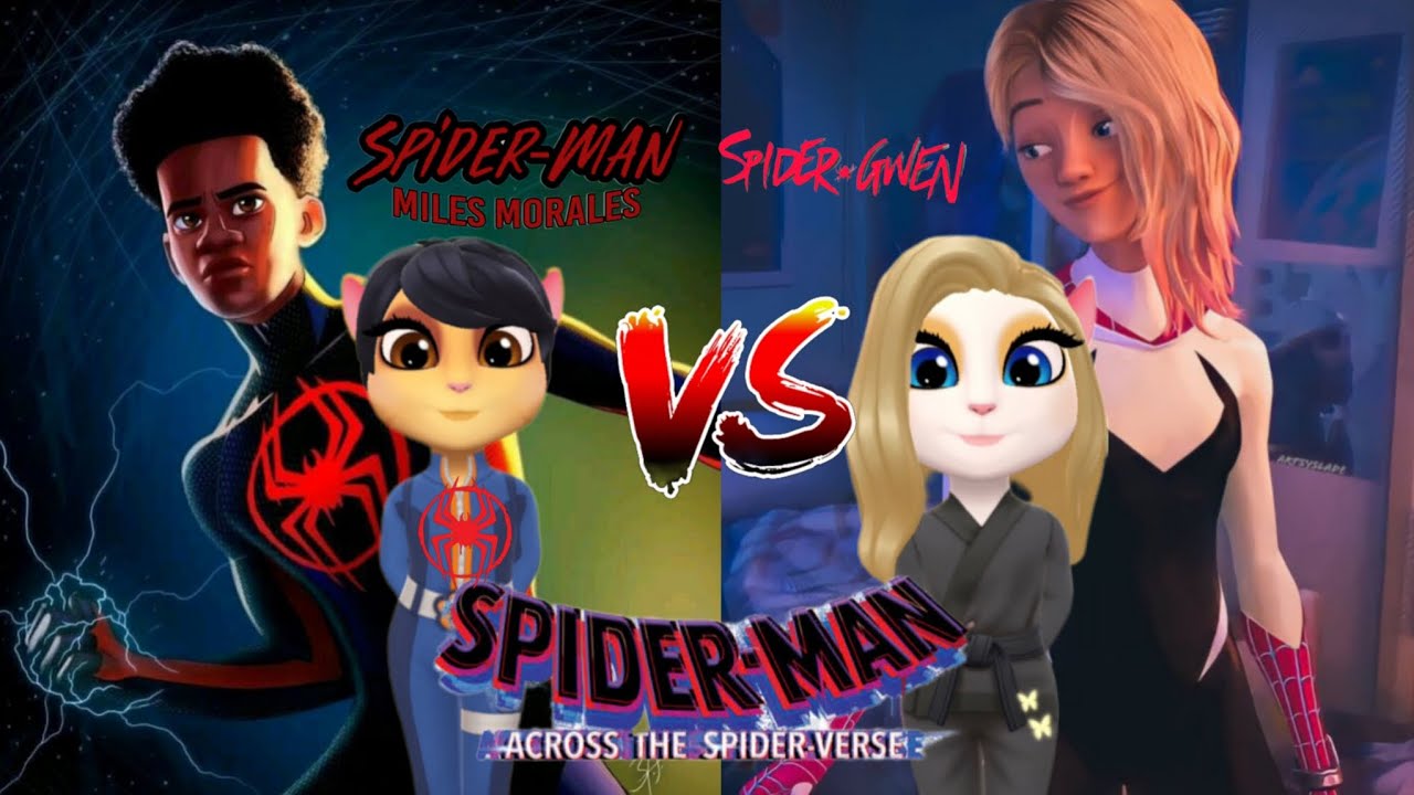 MY TALKING ANGELA 2 || Spiderman Miles Morales 😱 vS Spider Gwen 🤗 ...