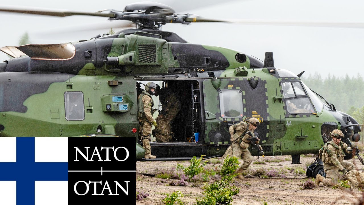 NATO, Finland. American, Finnish and British soldiers participate in a ...