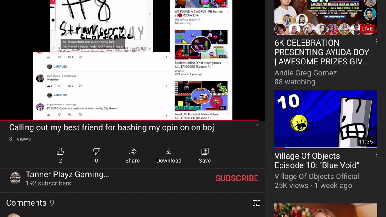 Tanner bashing me this time - YouTube