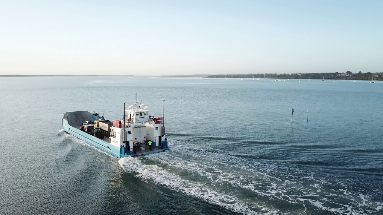 Drone Moreton Bay Barge - YouTube