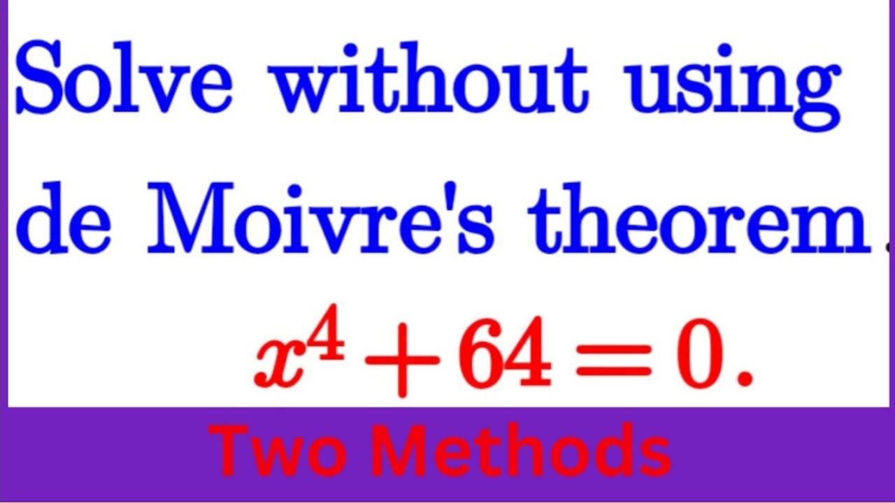 Tutorial: nth roots without use of Demoivre's theorem. #gceal #fyp # ...