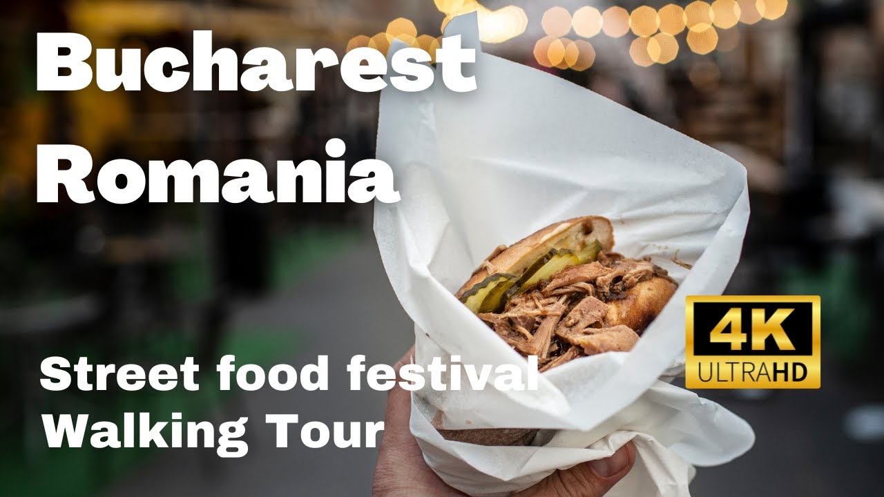 [4k] Bucharest street food festival - walk tour - YouTube