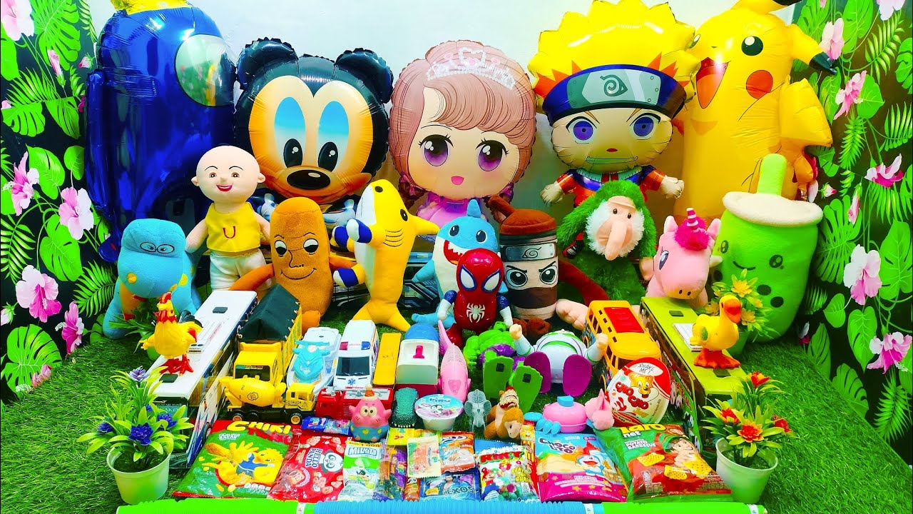 Hunting Balon Boneka Permen yupi Baby shark Marsya Upin Ipin Keropi 112 ...