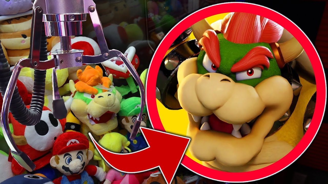 Bowser STUCK Inside Claw Machine - YouTube