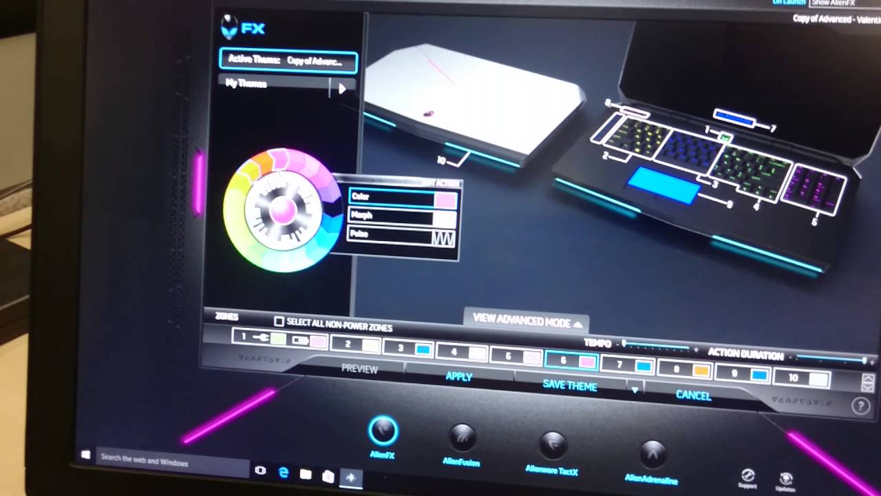 DELL ALIENWARE 17 R3 back led - YouTube