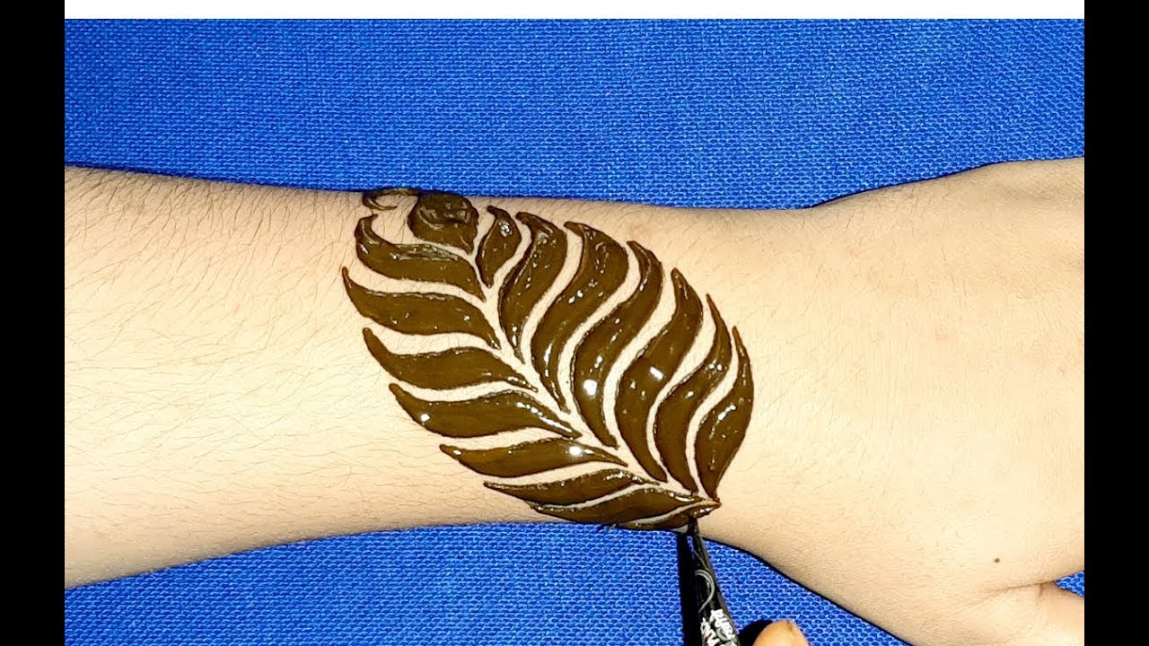 Big Leaf Latest Mehndi Design For Hand | Easy Mehndi Design 2019 ...