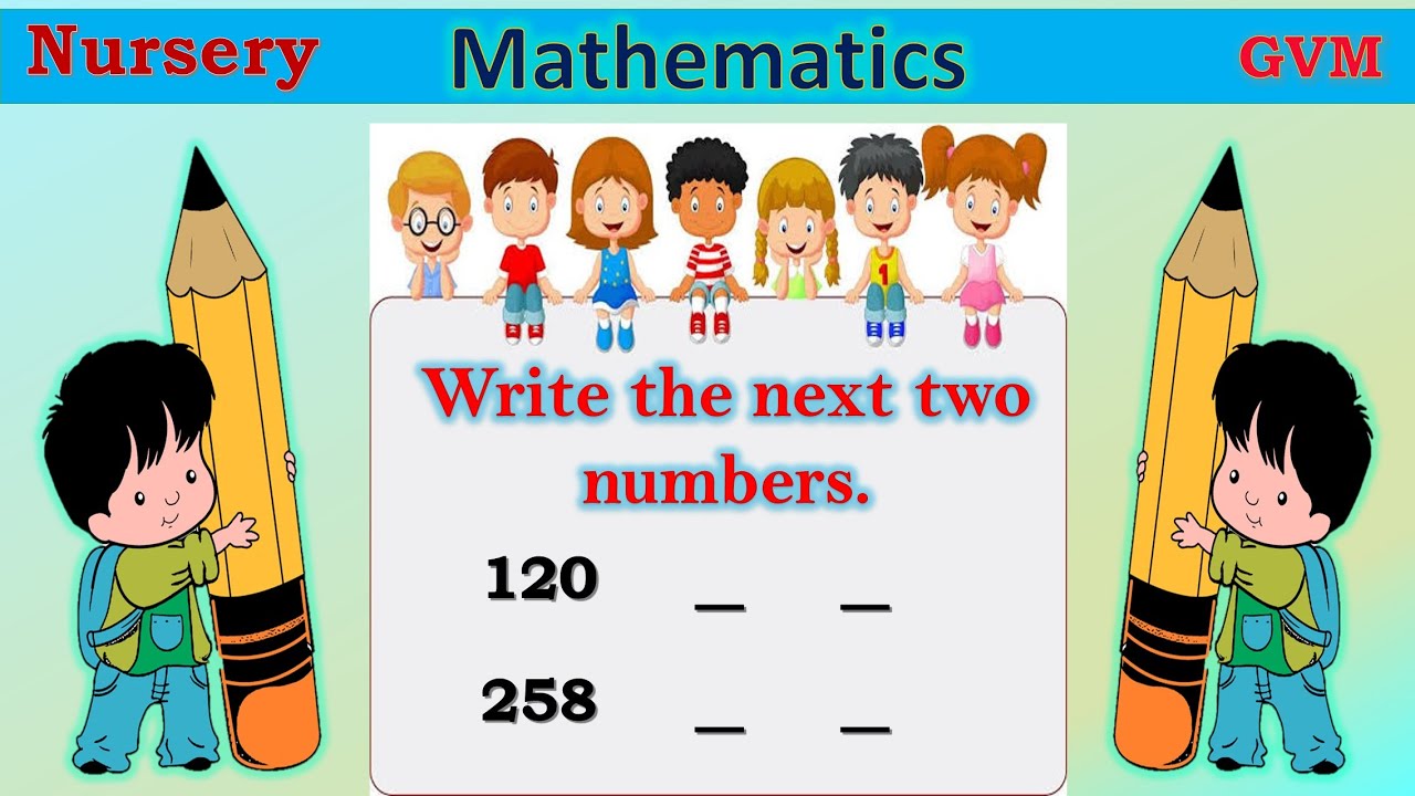 Class Nursery | Maths | Activity | Next two numbers - YouTube
