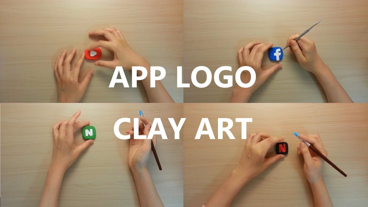 APP LOGO CLAY ART - YouTube , Facebook , NAVER , Netflix , 유튜브, 페이스북 ...