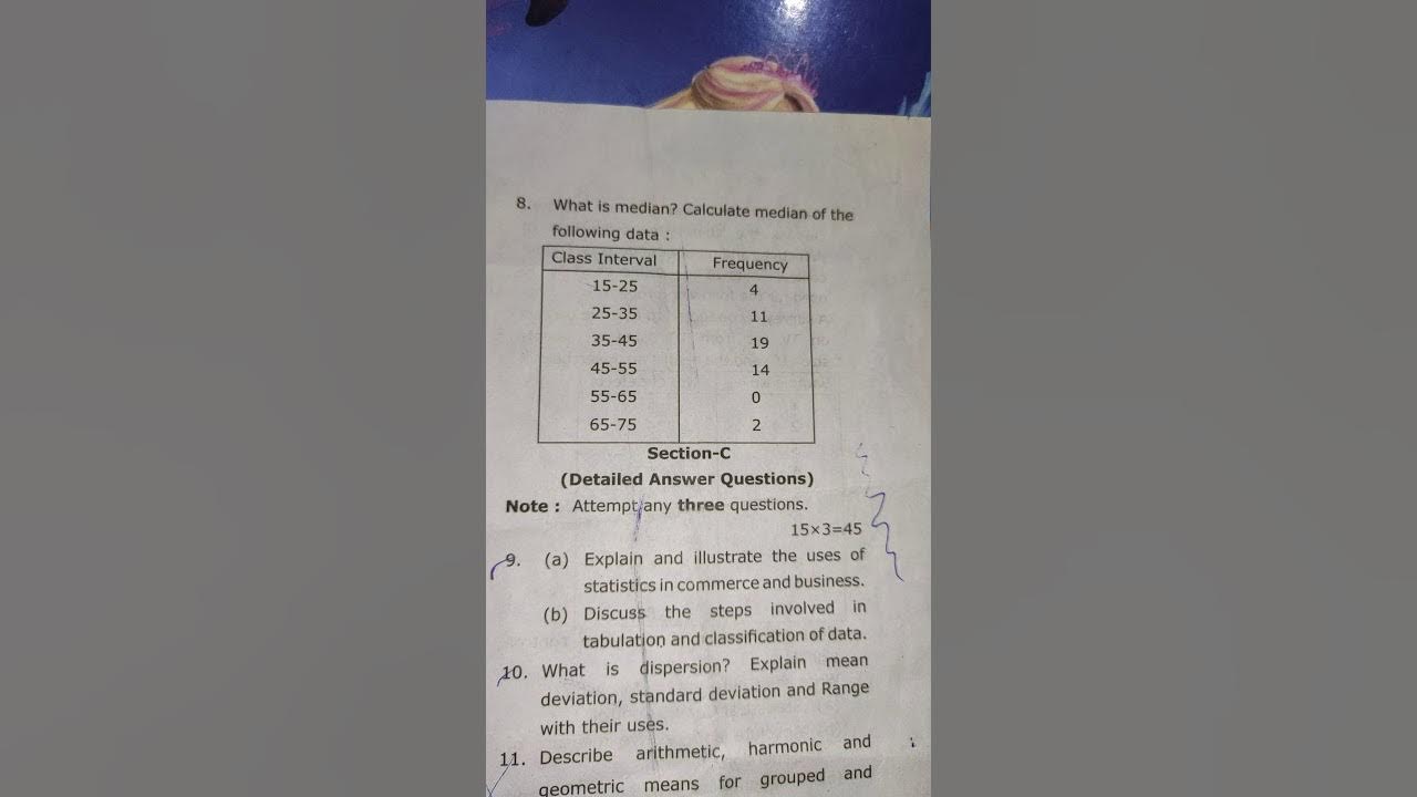 Elements of Statistics of BCA-305 by Chaudhary Charan Singh University ...