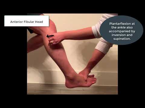 Fibular head muscle energy treatment - YouTube