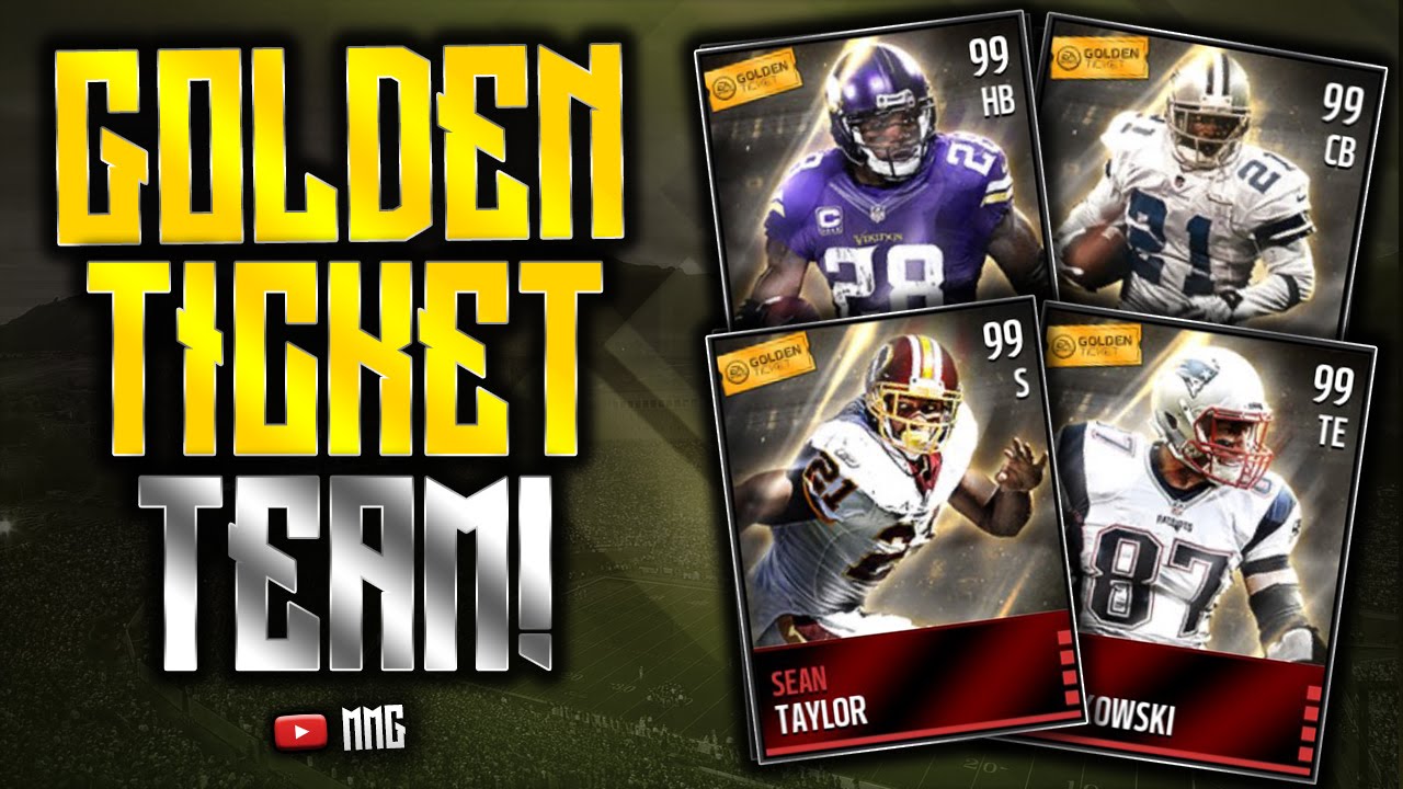 ALL GOLDEN TICKET TEAM! Madden Mobile Squad Builder - YouTube
