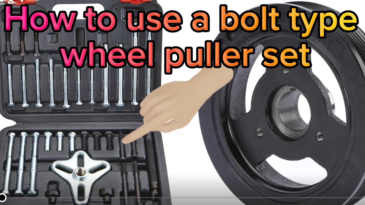 How to use a bolt type wheel puller set to remove Harmonic balancer ...