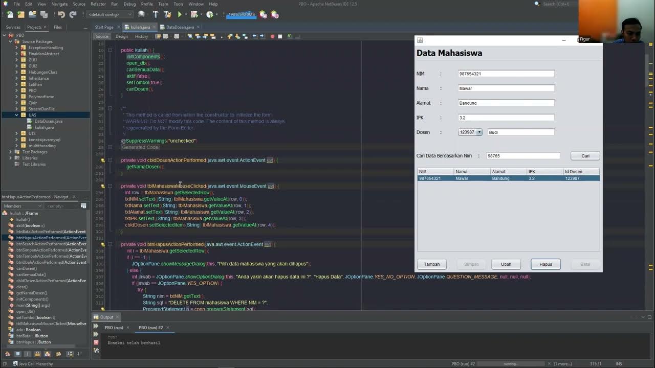 CRUD Java Menggunakan Apache NetBeans - YouTube