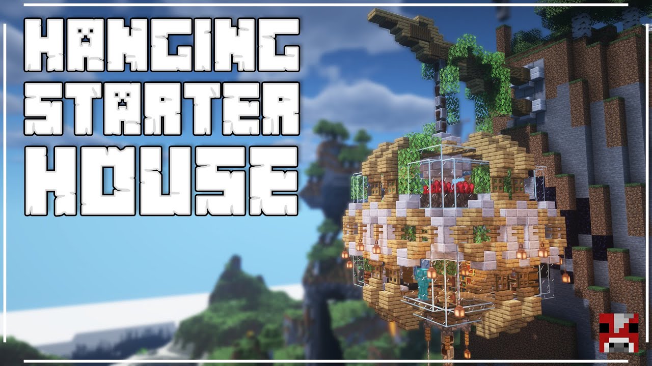 Minecraft Timelapse - Hanging Cliffside Starter Base - YouTube