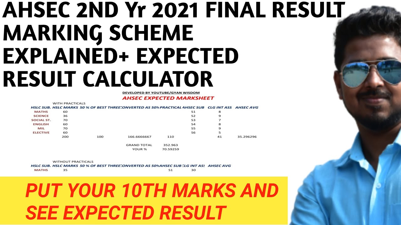 HS 2ND YEAR 2021 AHSEC EXPECTED RESULT CALCULATOR FOR CLASS 12TH ...
