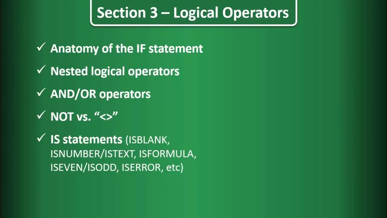 Conditional Statements & Logical Operators - Introduction - YouTube