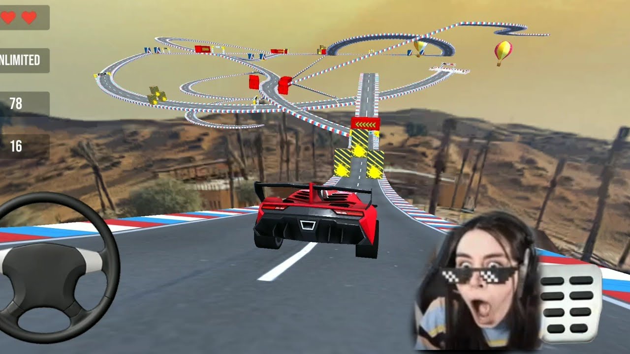 car stunt races mega ramps gameplay new leave master mode level 16+17 ...