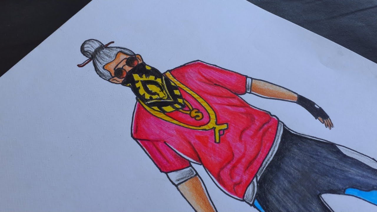 HOW TO DRAW HIP HOP ELITE PASS FREE FIRE EASY STEP BY STEP GAMBAR FREE ...